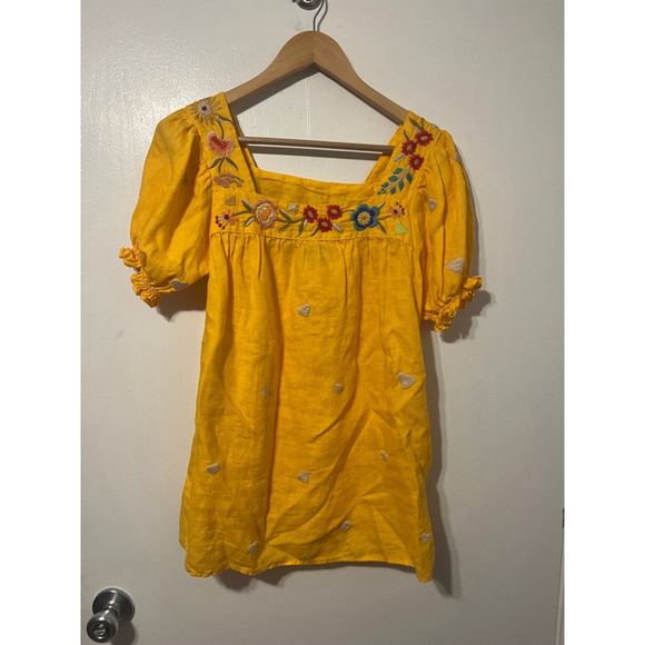 Johnny Was | Tops | Johnny Was Yellow Maris Square Neck Park Blouse ...